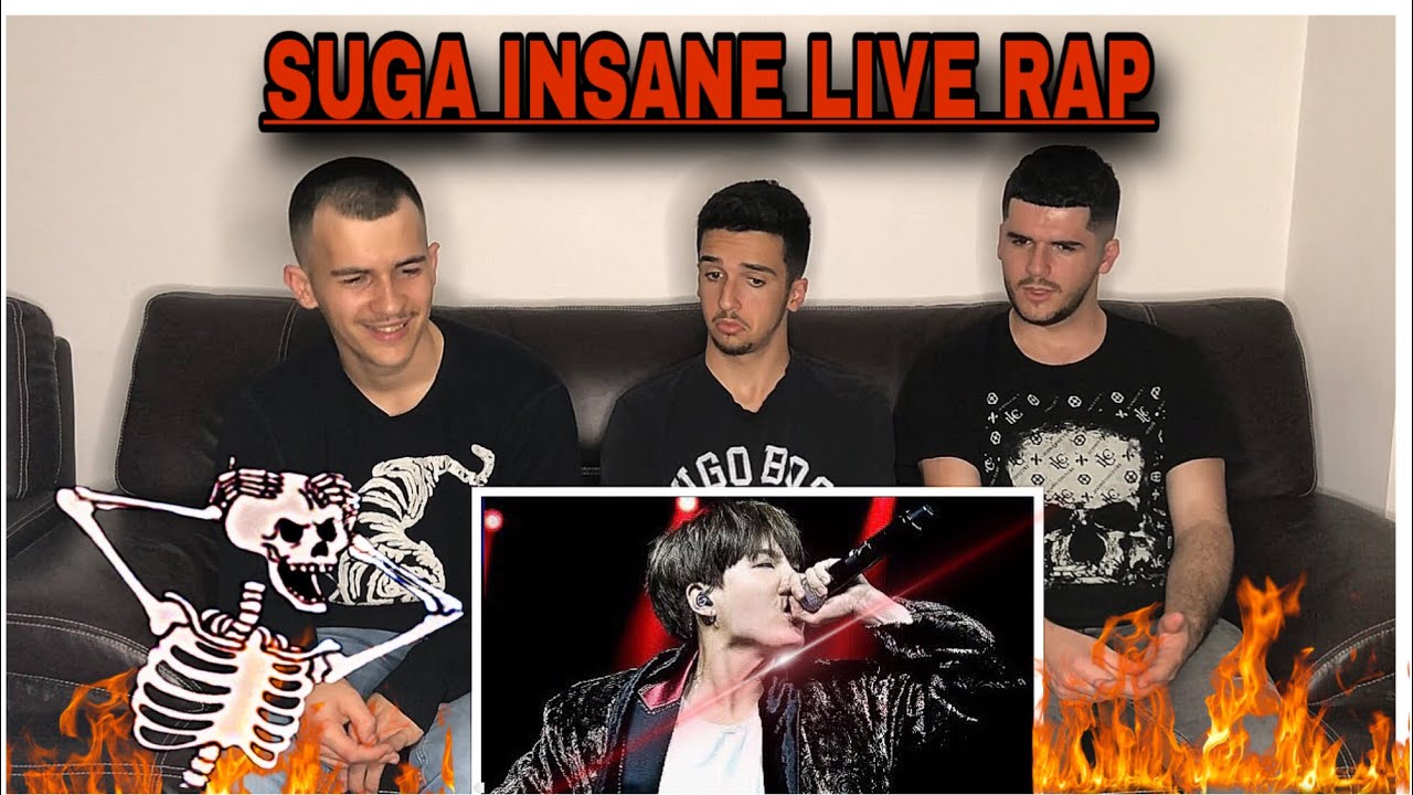FNF REACTION to BTS SUGA RAP LIVE COMPILATION pt.1 (insane fast raps ...