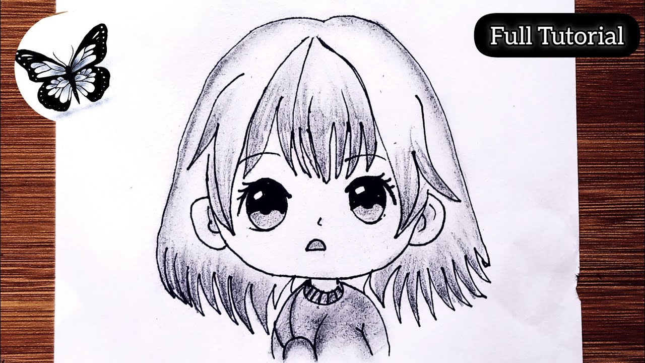 How to draw a girl | Super easy drawing | anime drawing easy step by ...
