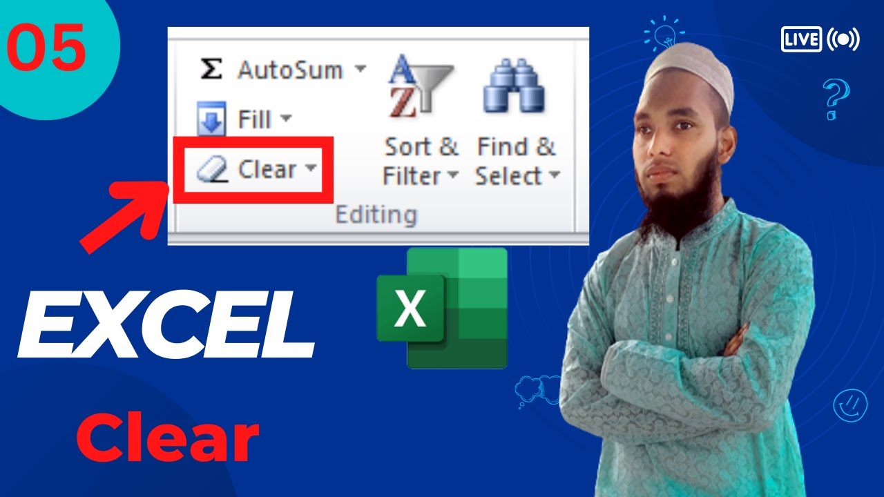 05: MS Excell | Editing Group| Clear Option - YouTube