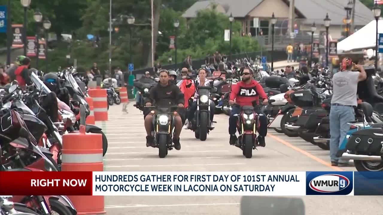 Thousands gather in Laconia for start of motorcycle week - YouTube