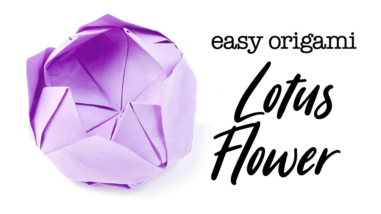 Easy Origami Lotus Flower Tutorial - DIY - Paper Kawaii - YouTube