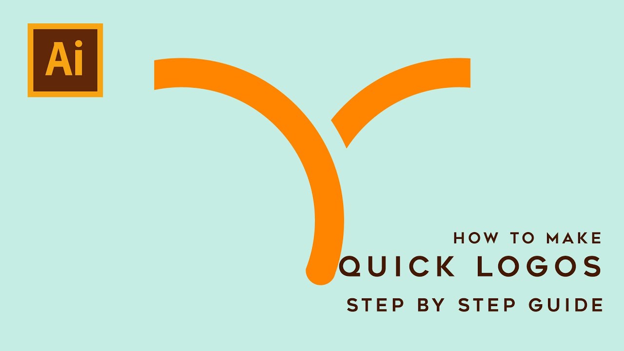 Quick Logo Making In Adobe Illustrator | Mini Illustrator Tutorials ...