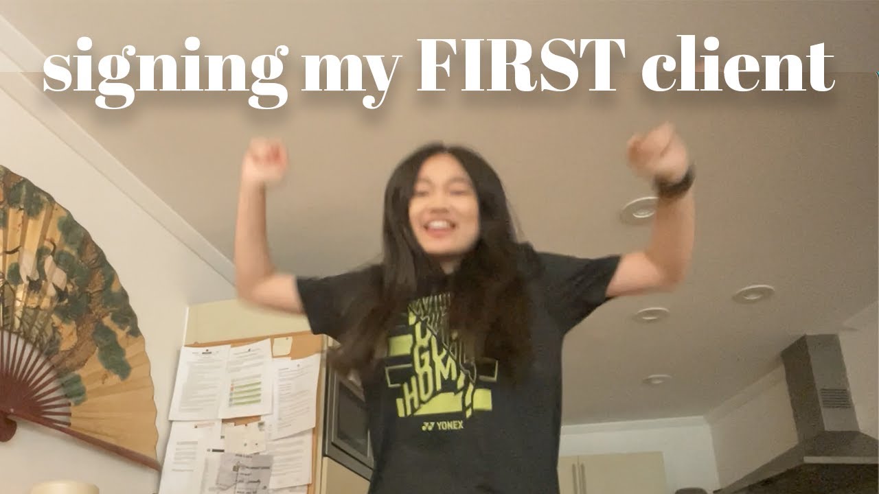 signing my first (and second) client! - YouTube