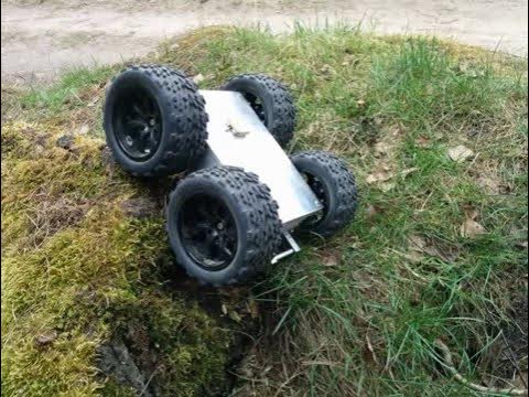 4WD all terrain robot - test in rough terrain, GPS tracking - YouTube