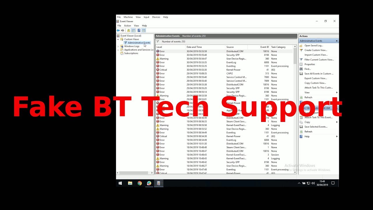 UK BT Tech Support scam - No kittens - Download their files - They ...