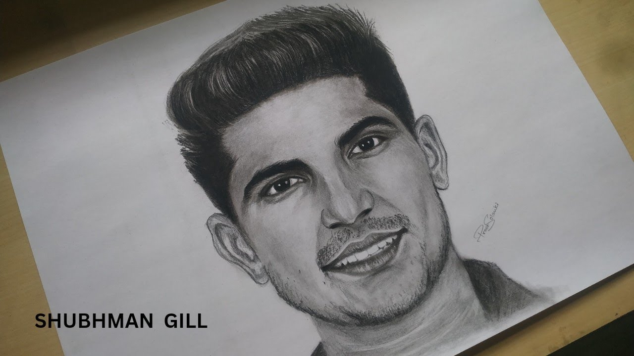 Shubman Gill final sketching ️ - YouTube