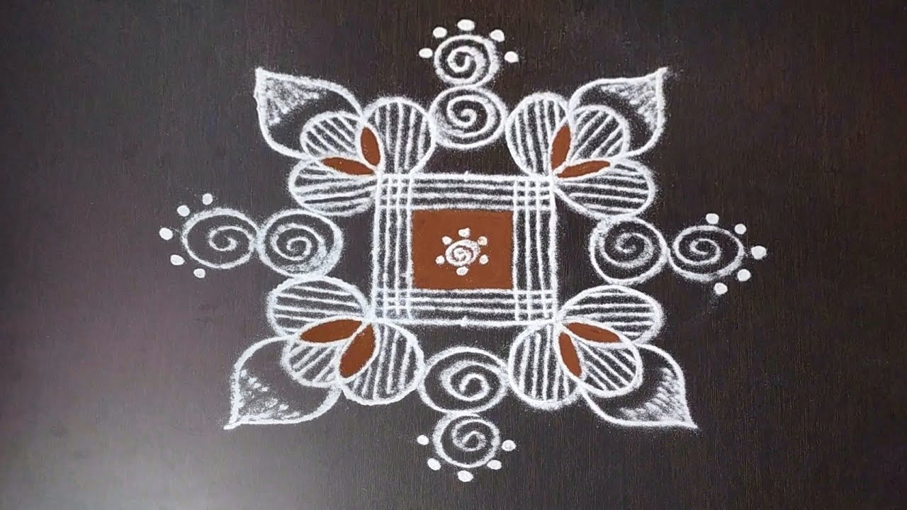 Small Beautiful Rangoli for Daily kolam |Adventure Kolam - YouTube
