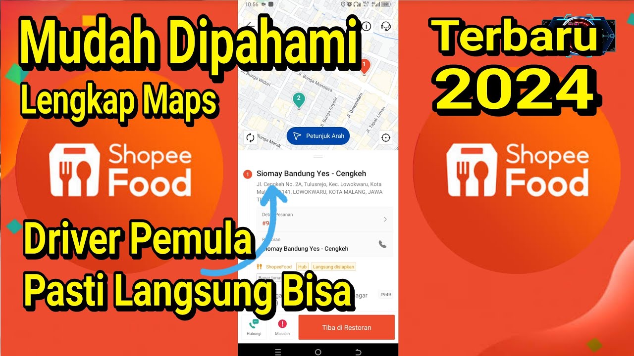 Cara menjalankan applikasi Driver shopeefood bagi pemula Terbaru 2024 ...