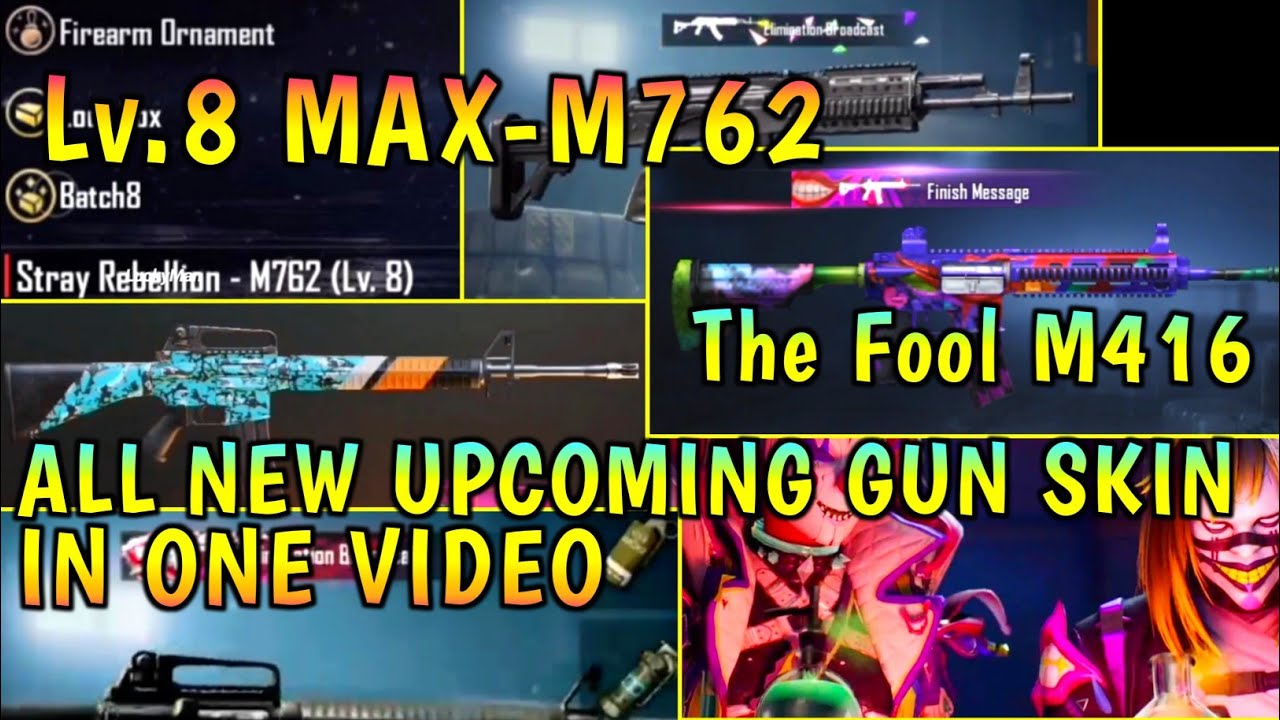 UPCOMING ALL NEW GUN'S SKIN | The Fool m4 | UPGRADABLE GUNSKIN | M762 ...