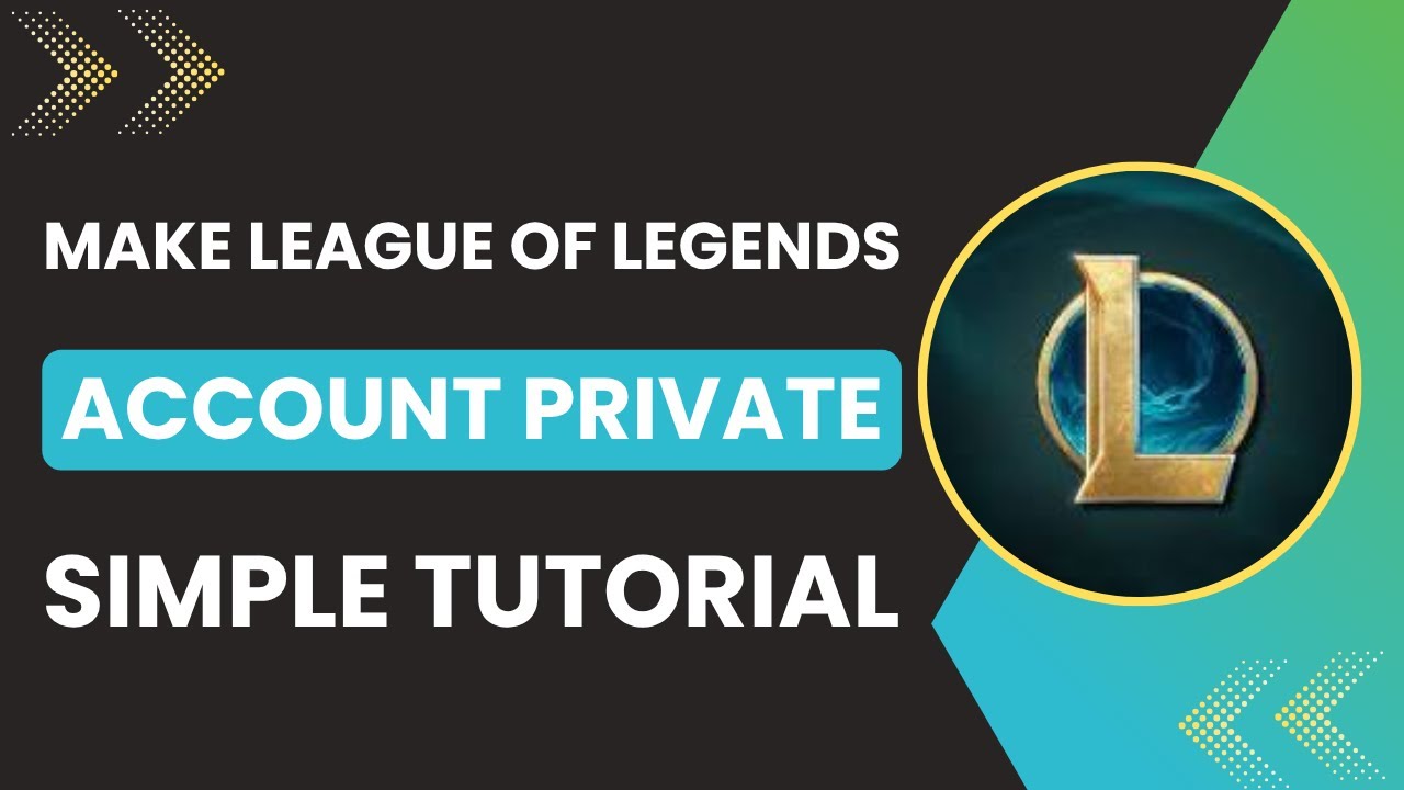 How To Make League Of Legends Account Private - YouTube