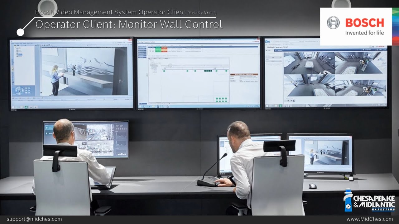 Bosch BVMS Operator Client: Monitor Wall Control - YouTube