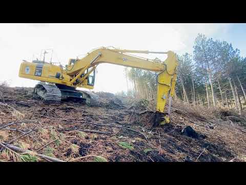Ağaç Kök Sökme  Komatsu PC210 www.nekaorman.com