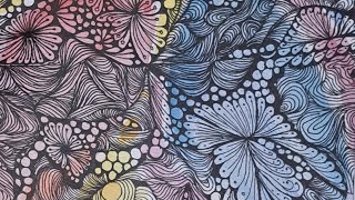Night patterns in the zentangle technique | Doovi
