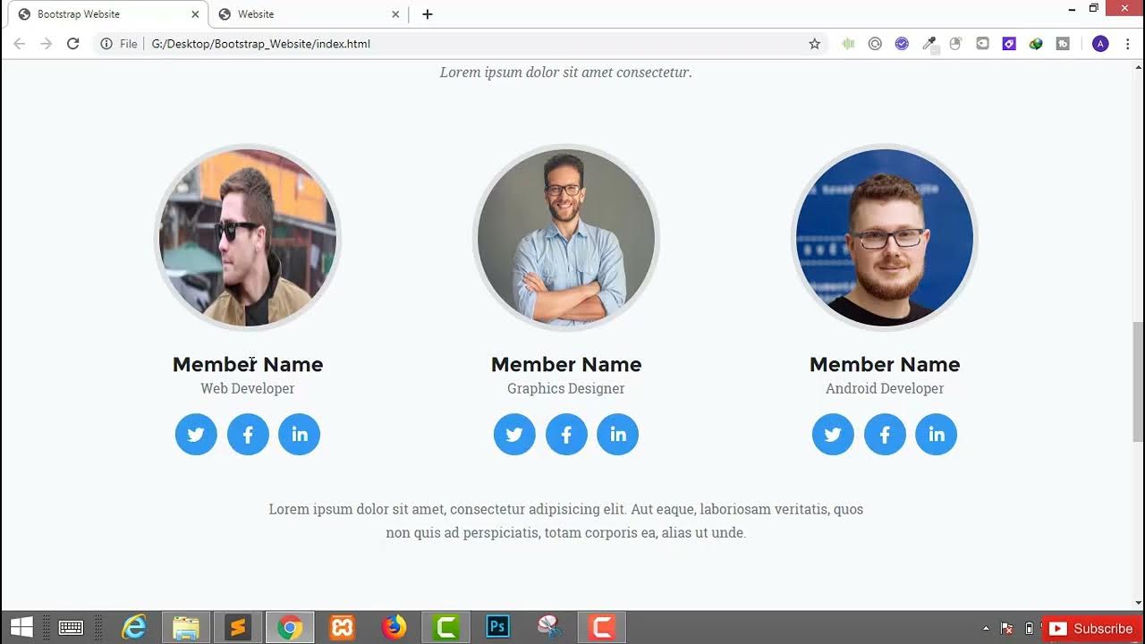 How to create a fully responsive website using bootstrap | Part 4 - YouTube