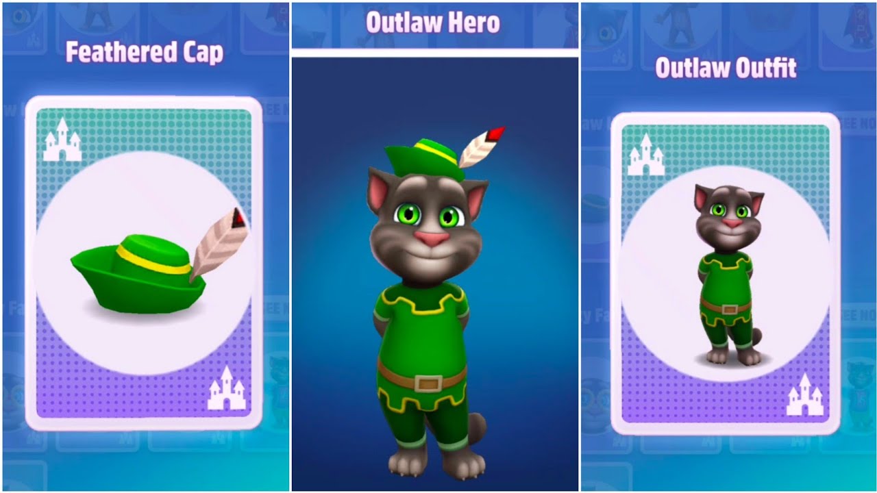 Outlaw Hero 💪 My Talking Tom 2 😺 Heathered Cap and Outlaw Outfit 😘 New ...