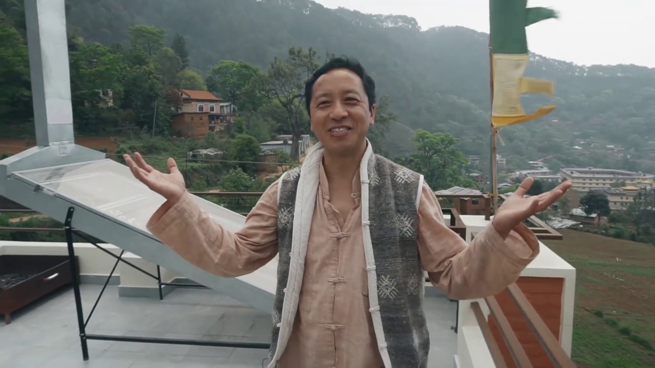 Dr. Sherab show's where Daknang plants are prepared, cleaned and dried ...