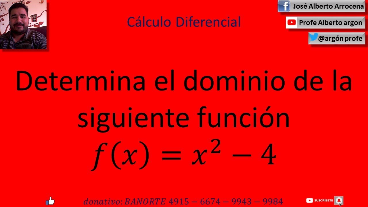 Determina El Dominio De La Siguiente Funci n 2 4 YouTube