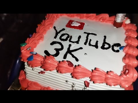 3k subscribers celebration youtub cake - YouTube