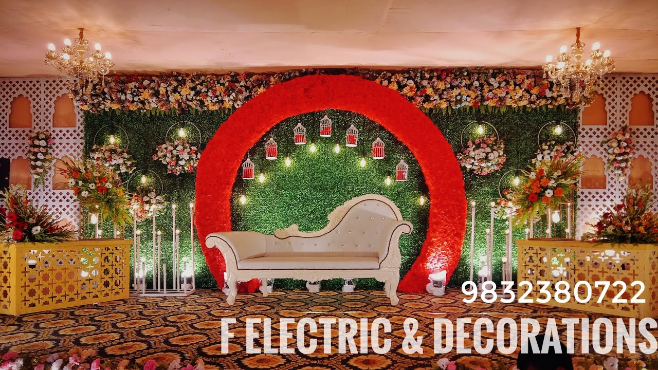 F ELECTRIC & DECORATIONS || Lighting Decoration For Wedding Reception ...