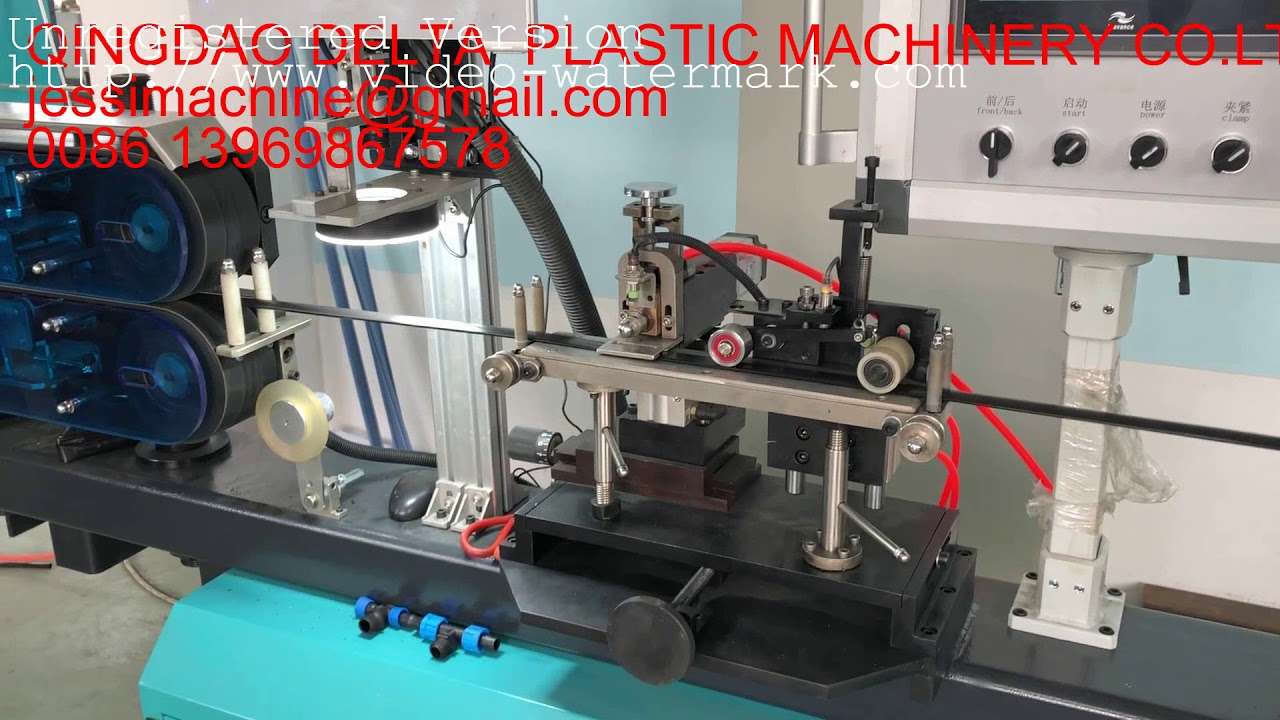 Flat dropper irrigation tube production line - YouTube
