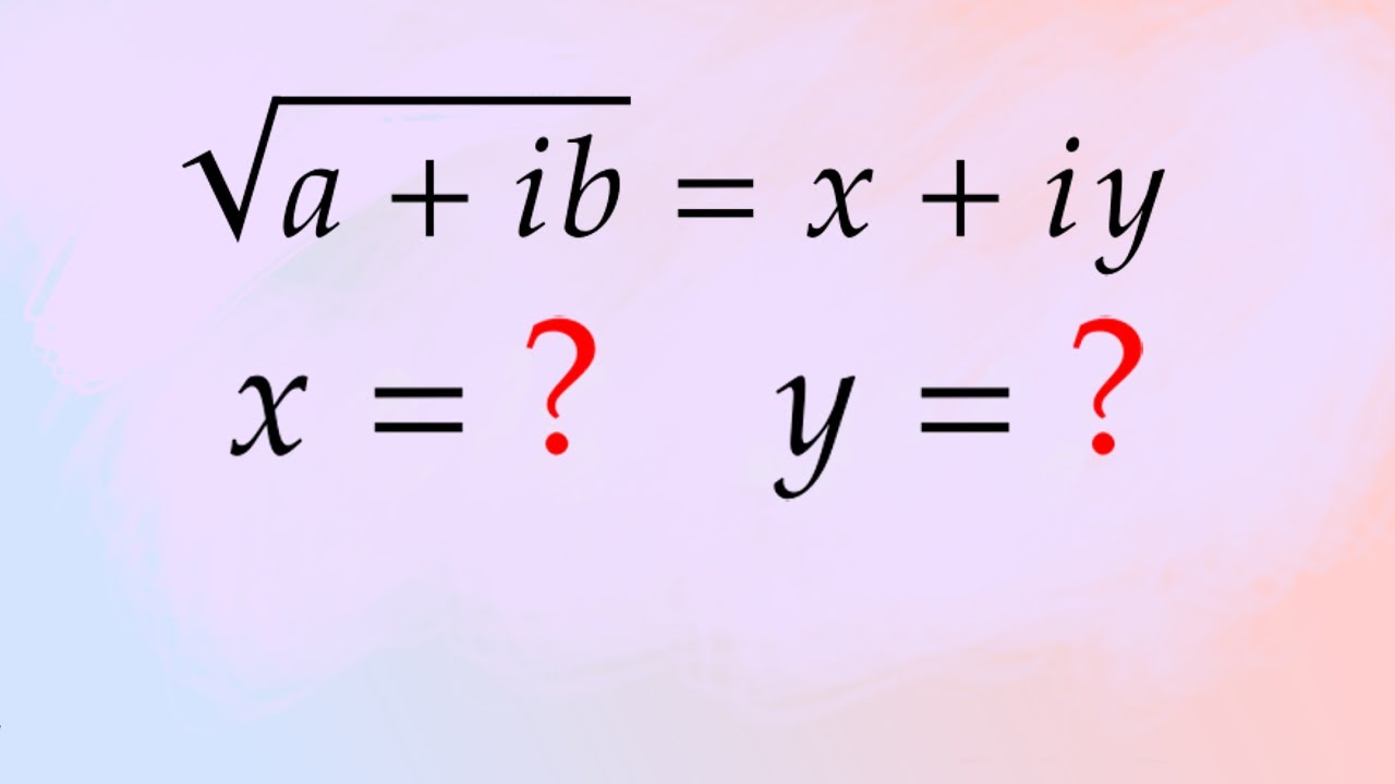 Square roots of complex numbers. - YouTube