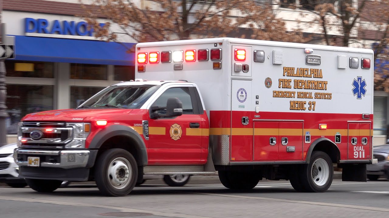 Philadelphia Fire Department Medic 37 Responding - YouTube