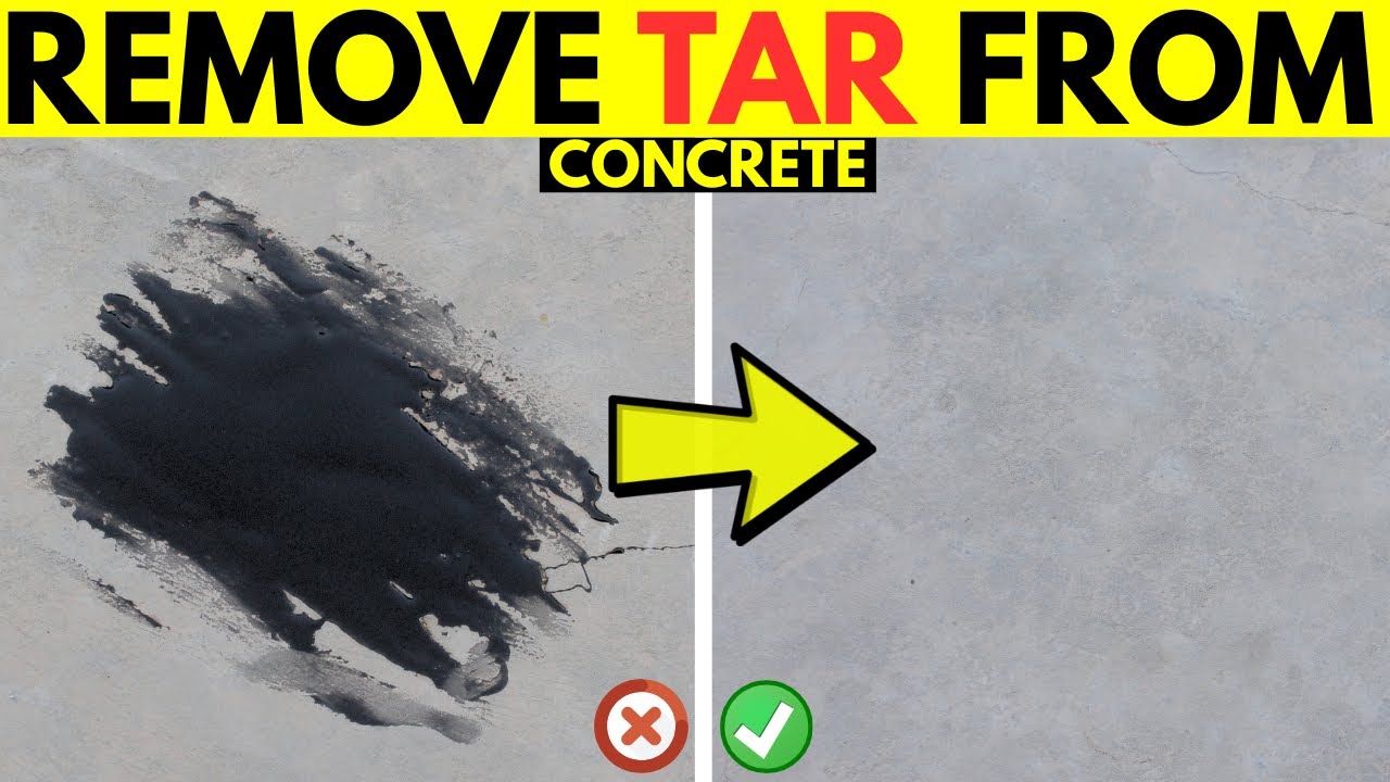 How to Remove Asphalt or Tar from Concrete Easily - YouTube
