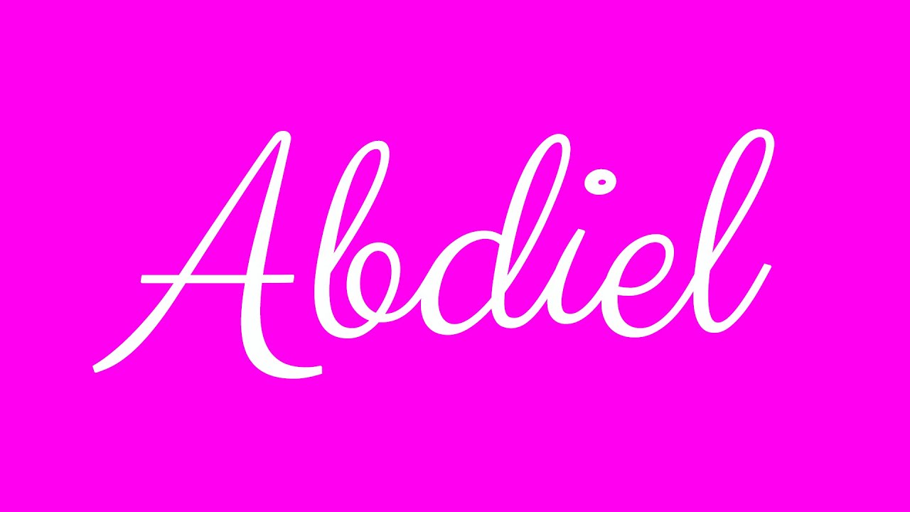 Learn how to Sign the Name Abdiel Stylishly in Cursive Writing - YouTube