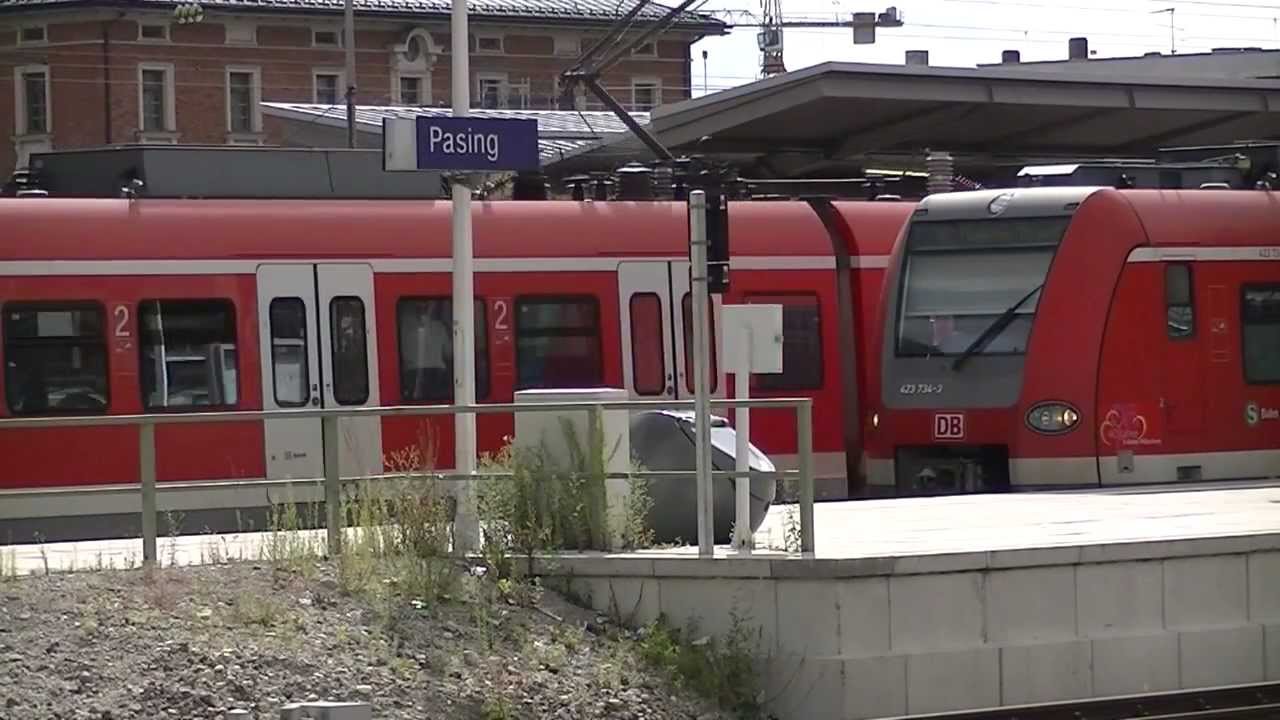 S-Bahn Dreifachtraktion Einfahrt in München Pasing - YouTube