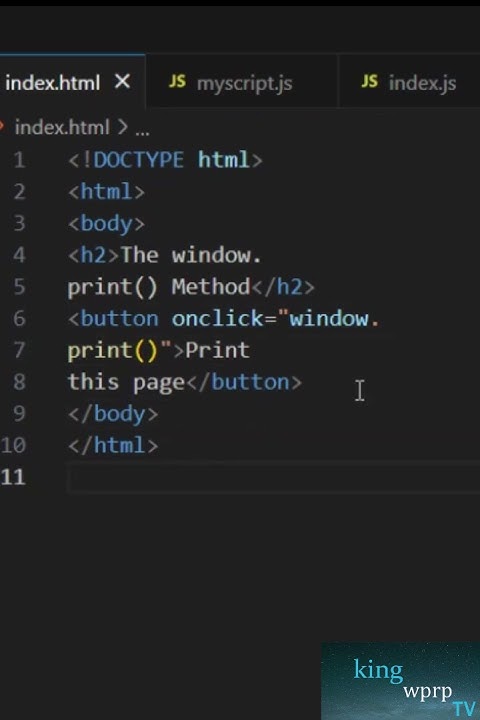 Javascript Print Page Coding Code Webdevelopment Javascript Html