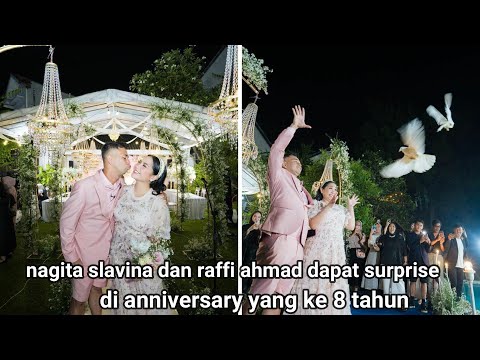 nagita slavina dan raffi ahmad dapat surprise di anniversary yang ke 8 tahun