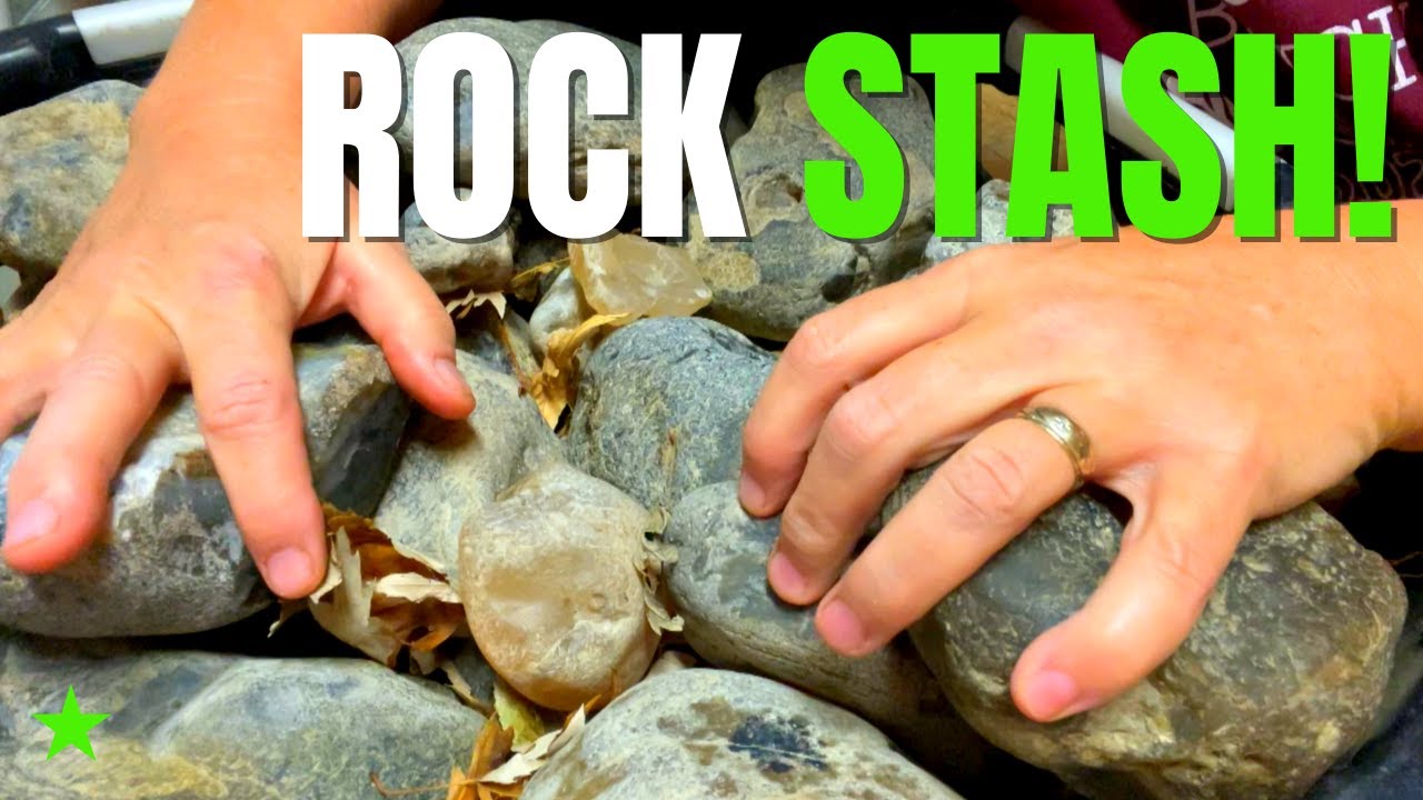 Rock Stash Tour: Digging through Piles of Rock Treasures - YouTube
