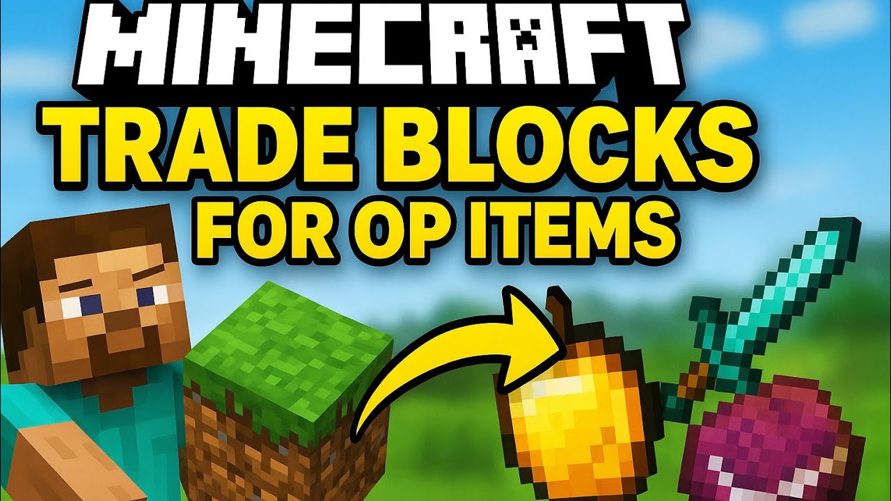 "Minecraft BUT Every Block = OP TRADE! 😱💎" - YouTube