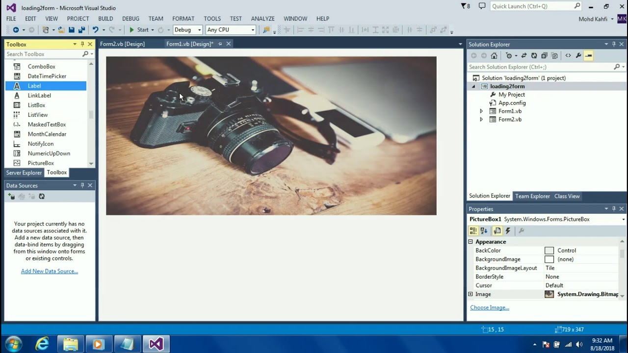 Cara Membuat Form Loading Ke Form Lainnya VBNET - YouTube