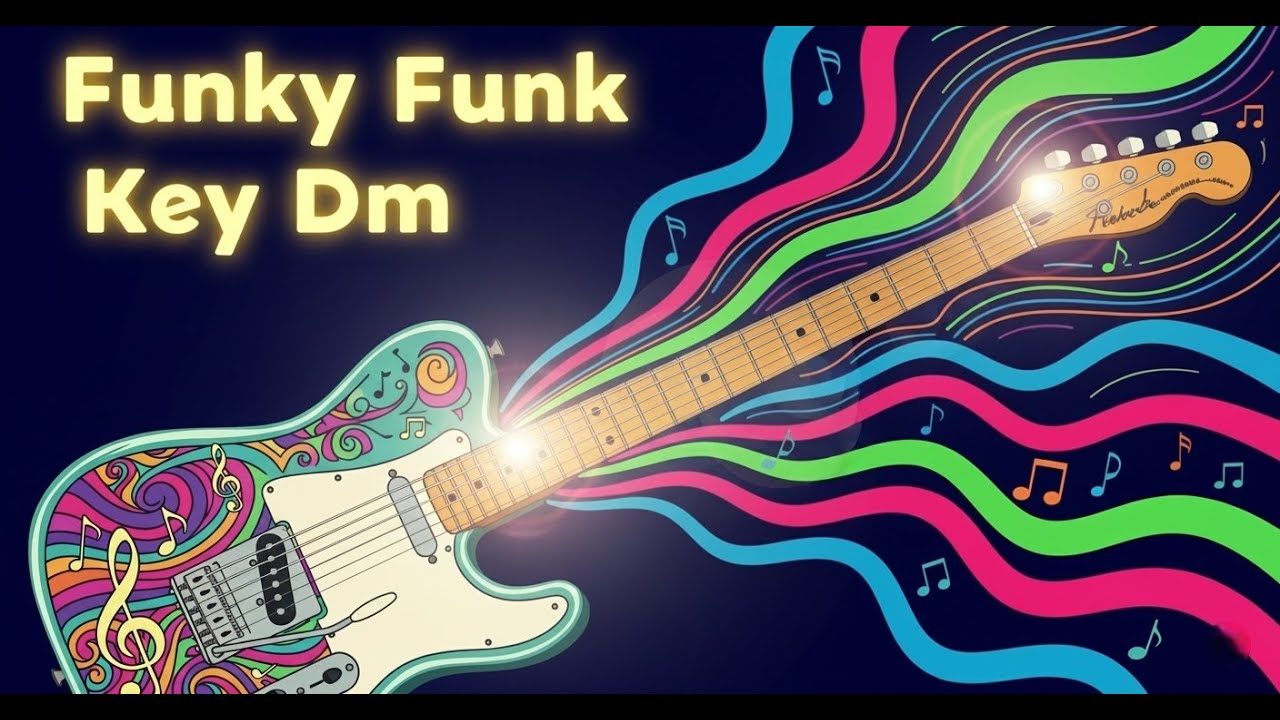 Funky Funk Jam Track | Backing Track in D Minor (Groovy Guitar Practice ...