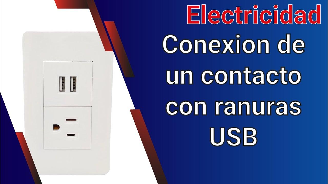 Como conectar un contacto con ranuras USB | Curso de electricidad cap 7 ...