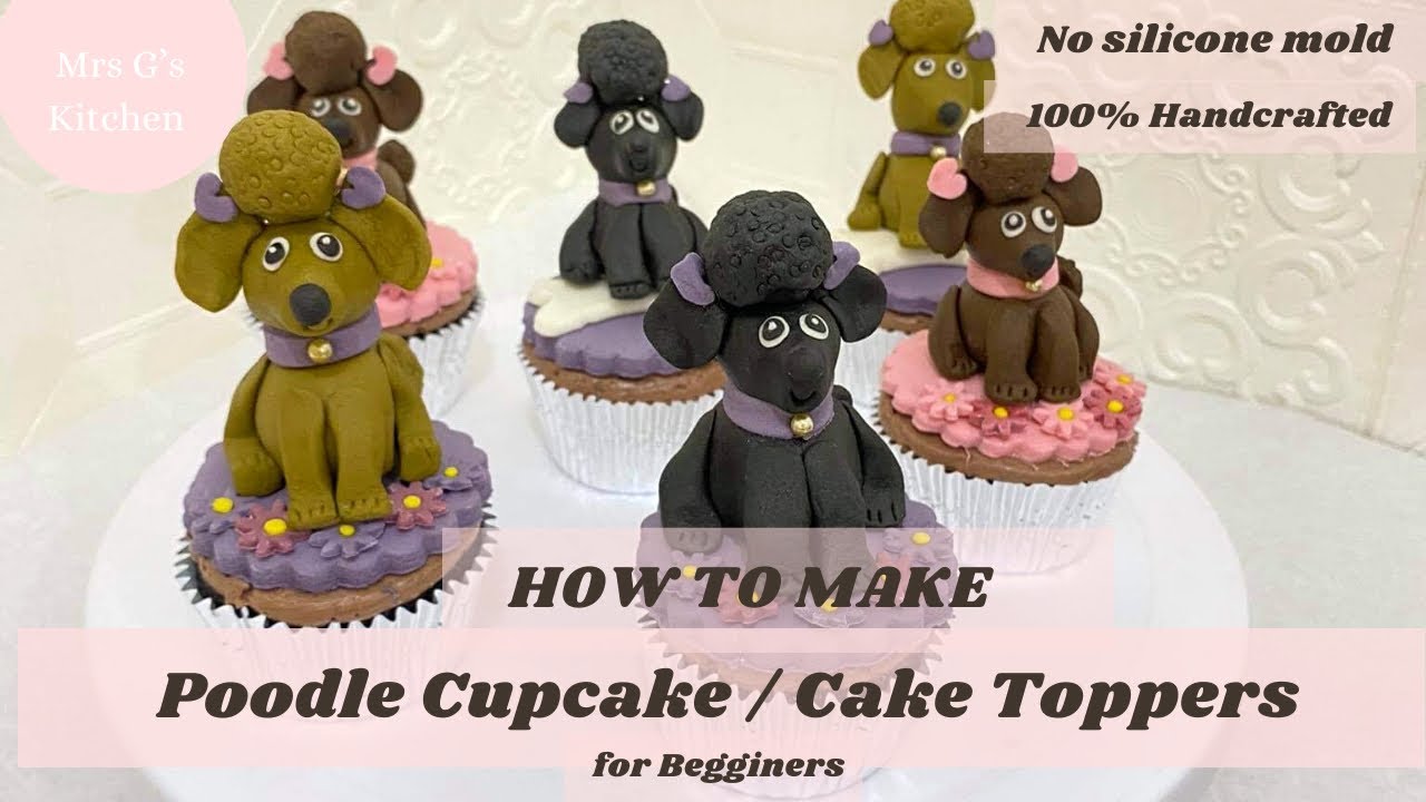How To Make Poodle Cupcake/Cake Toppers| Begginers| No Molder| 100% ...