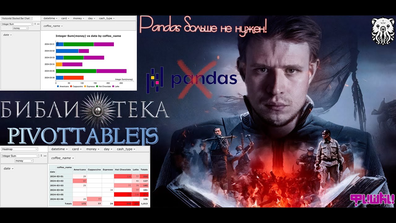 PANDAS БОЛЬШЕ НЕ НУЖЕН??? НОВАЯ БИБЛИОТЕКА ДЛЯ АНАЛИТИКОВ. PIVOTTABLEJS. - YouTube