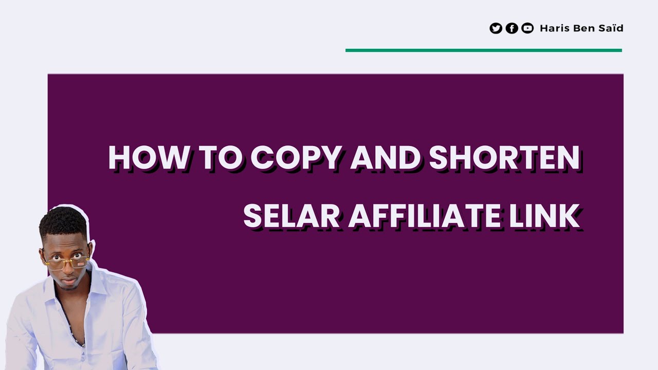 How to Copy and Shorten Your Affiliate link on Selar - YouTube