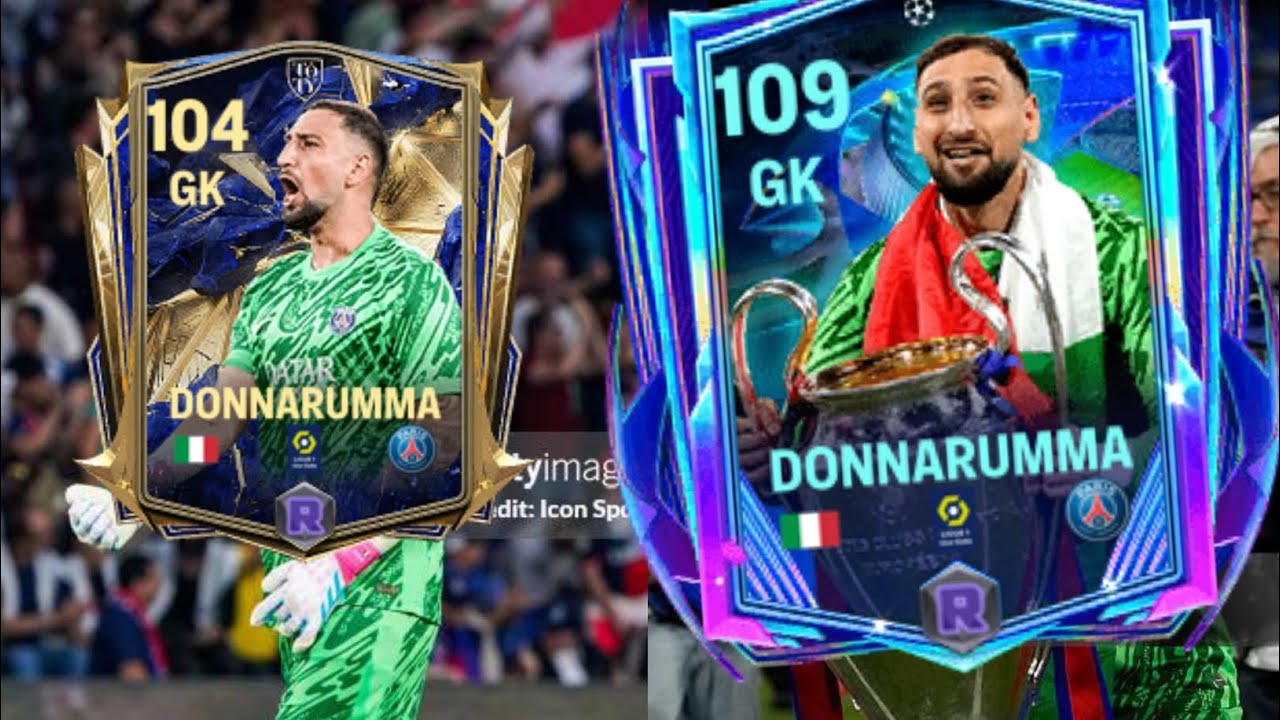 Original images of Donnarumma cards FC Mobile cards - YouTube