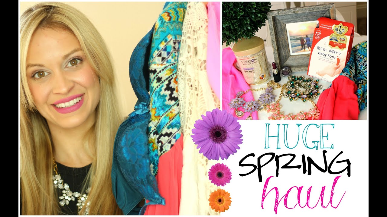 Spring Fashion HAUL! ♡♡ Clothes, Jewelry, Home Decor, Makeup! - YouTube