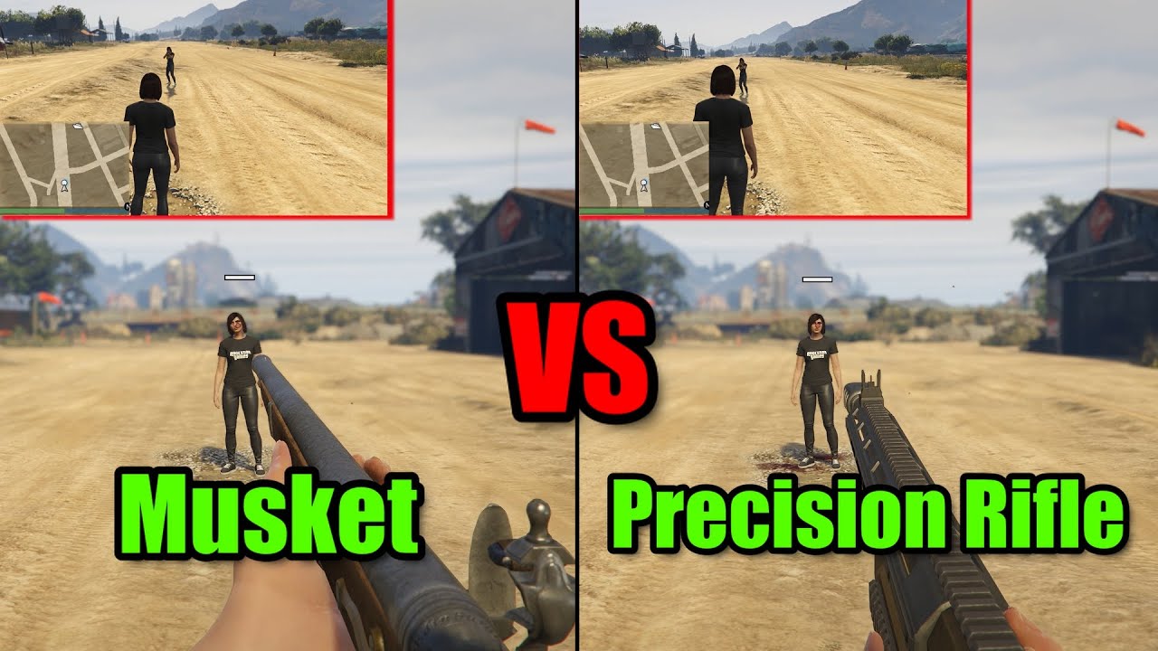 Musket vs Precision Rifle Damage Test & Comparison GTA Online - YouTube