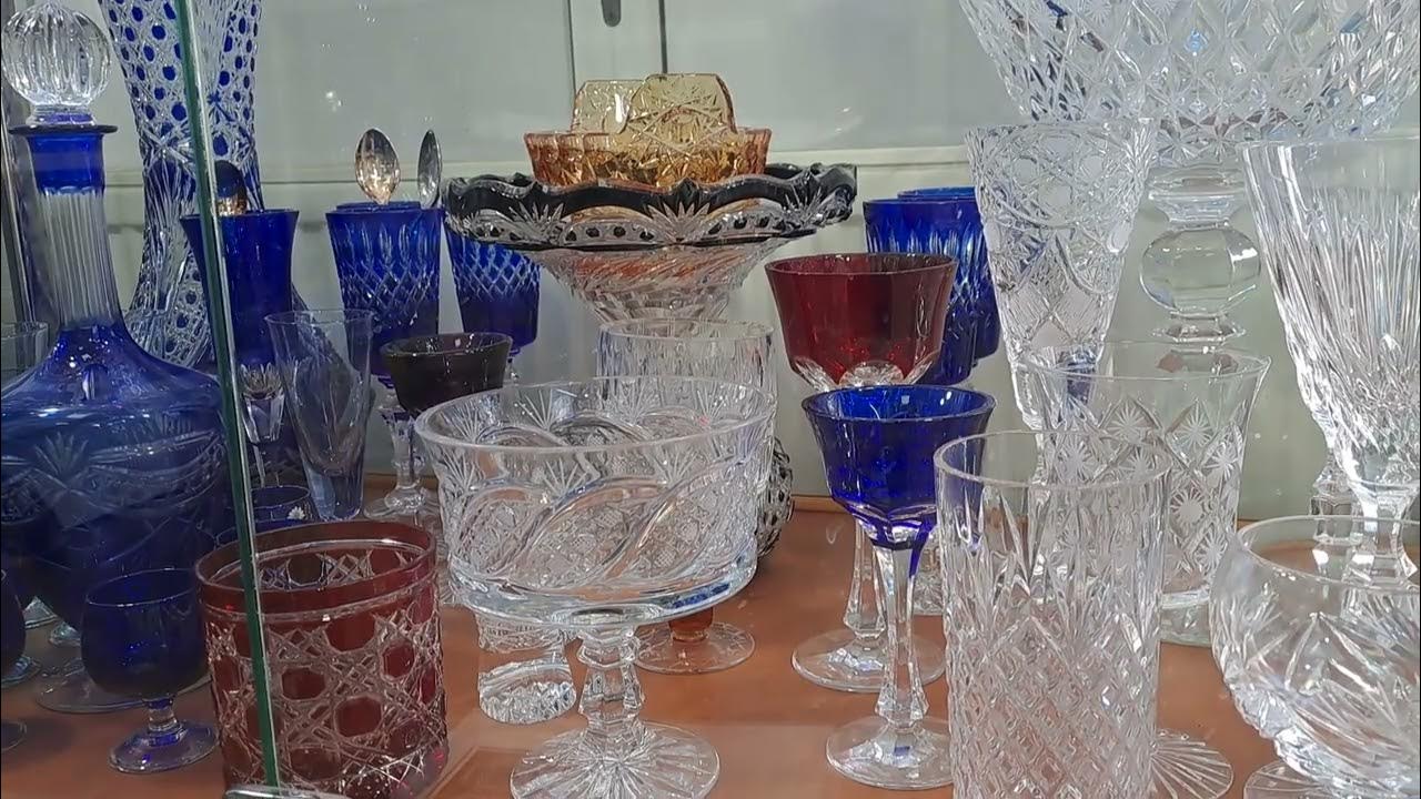 43 Синие рюмки и бесцв. хрусталь. Гусь-Хрустальный рынок. Зелёный ...