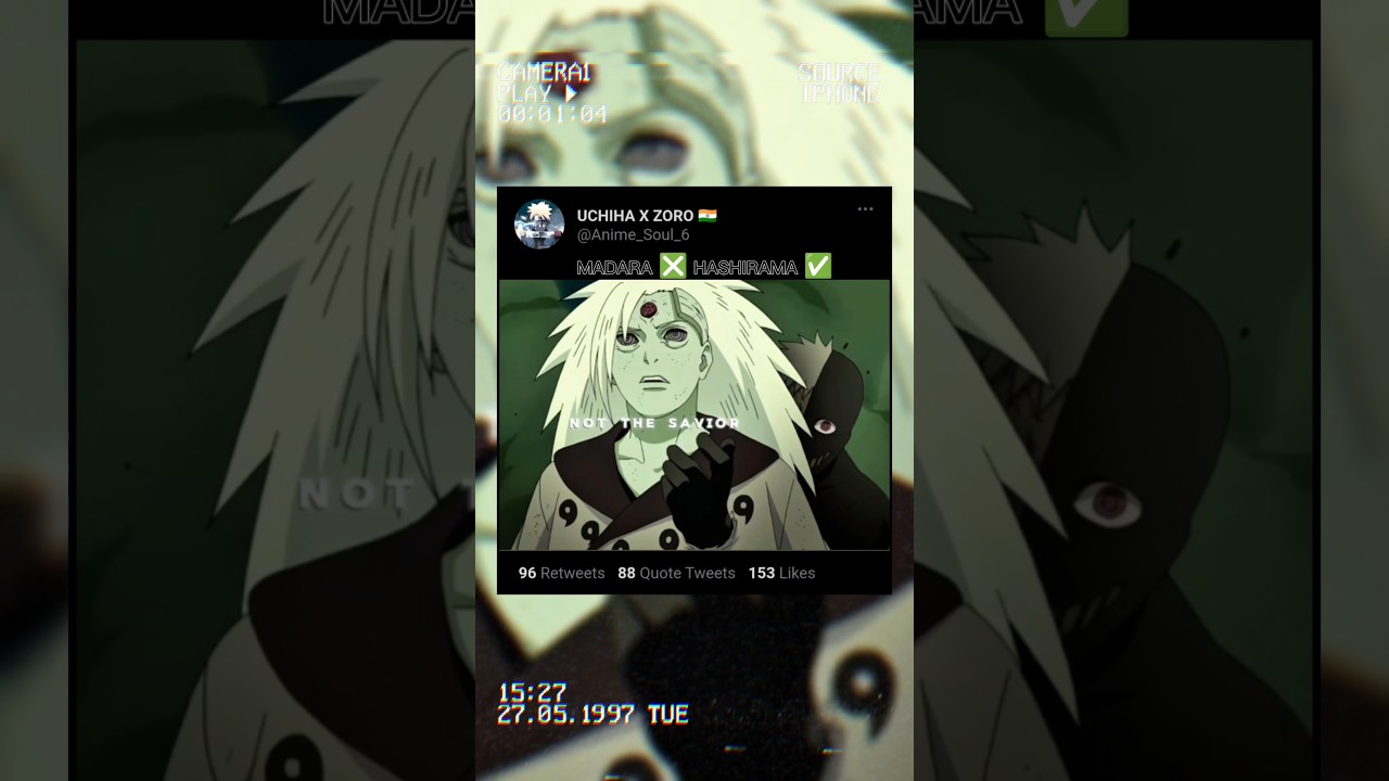 MADARA HASHIRAMA #naruto madara death 🖤 #madara #shorts #animefypシ ...