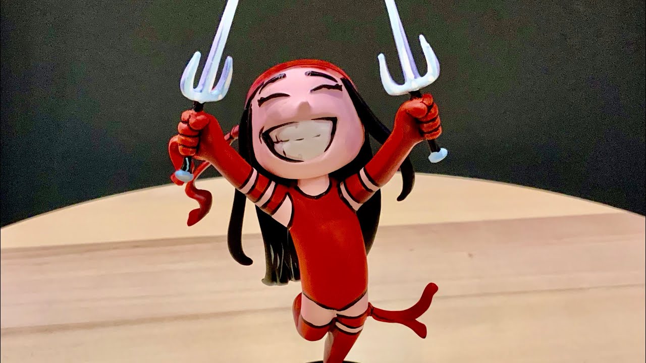 Marvel Animated Elektra Statue - YouTube