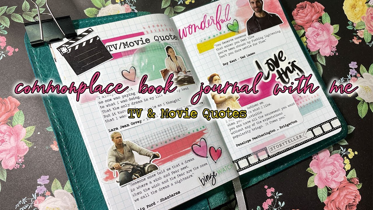 Commonplace Book Journaling | Movie/TV Quotes entry - YouTube