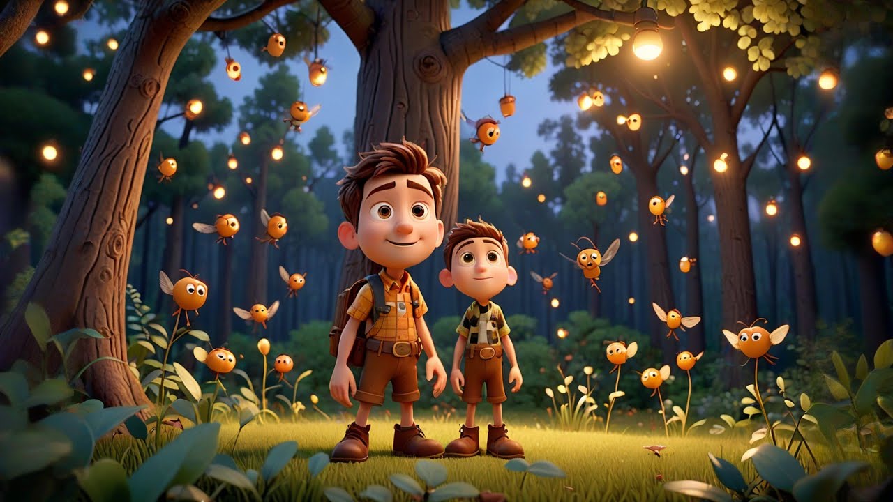 Five Little Fireflies Light the Dark | Firefly Song for Kids ...