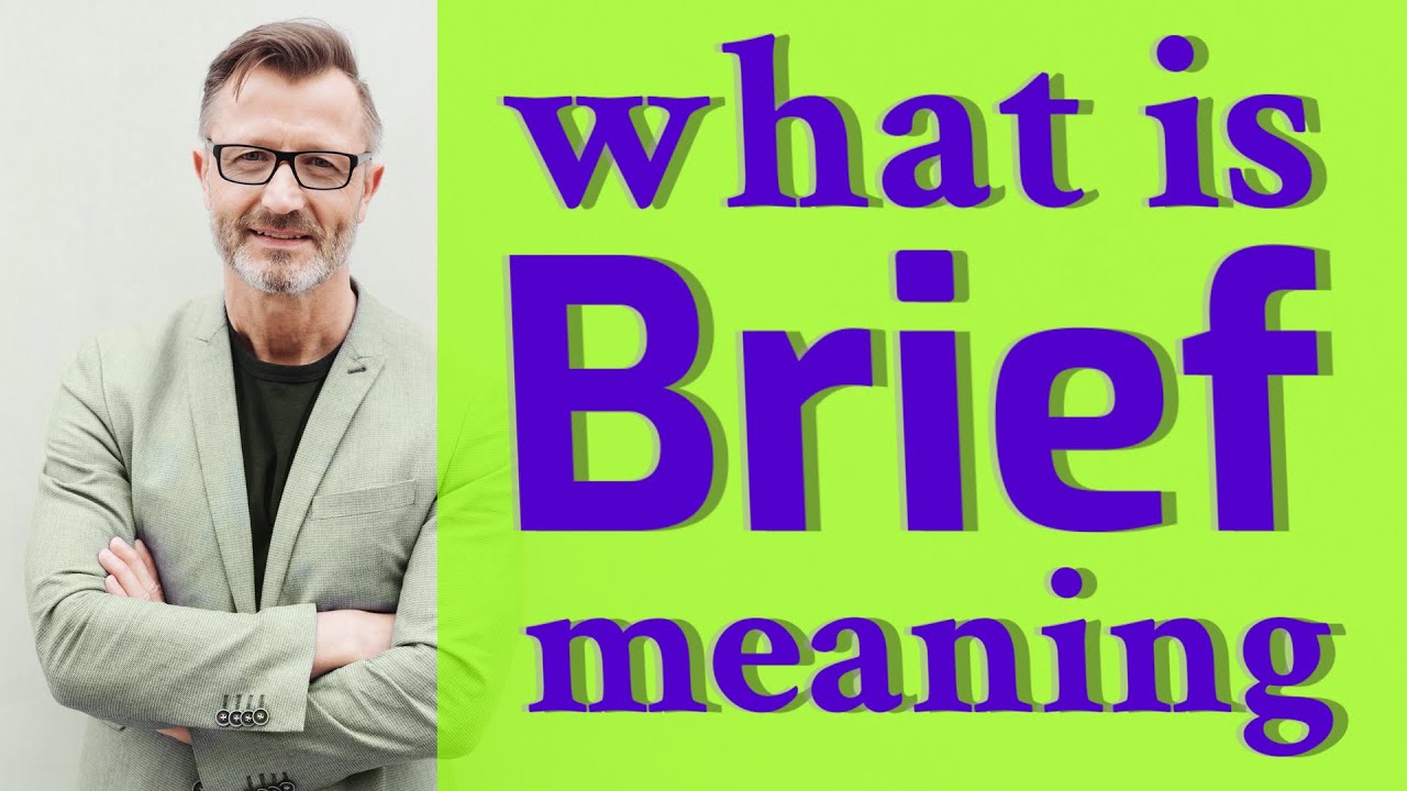 Brief Meaning Of Brief YouTube