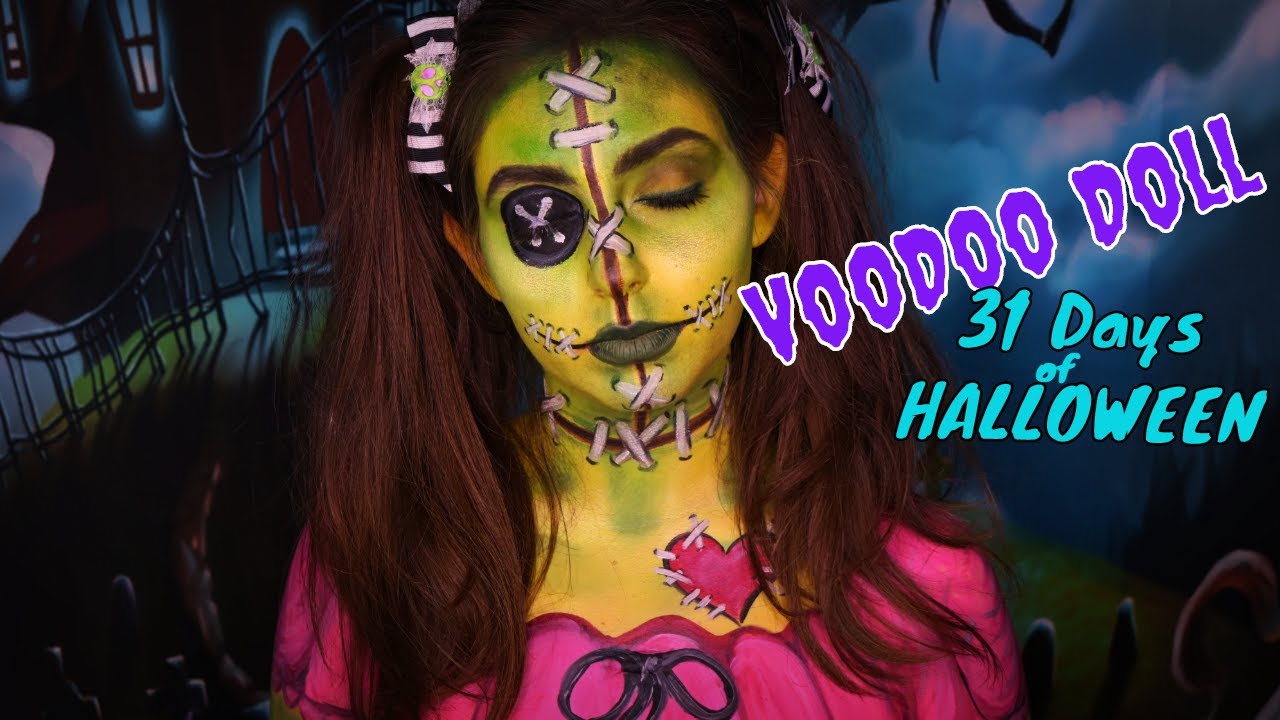 VOODOO DOLL MAKEUP & BODYPAINT Tutorial; 31 Days of HALLOWEEN 2020 ...