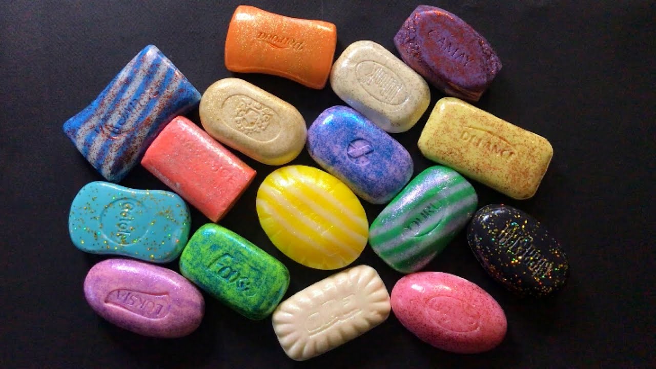 DYED soap | ASMR soap | Cutting dry soap | #soap #sabun #asmrsoap *581 ...